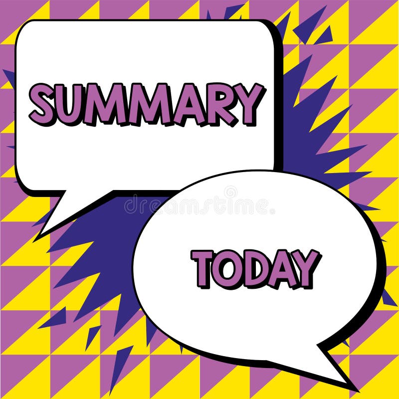 Inspiration Showing Sign Summary. Conceptual Photo Brief Statement ...