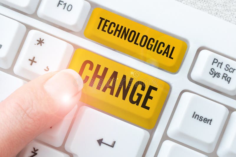 Conceptual Caption Technological Change. Business Showcase Increase in ...