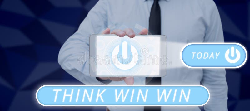 Inspiration Showing Sign Think Win Win. Internet Concept Request for ...