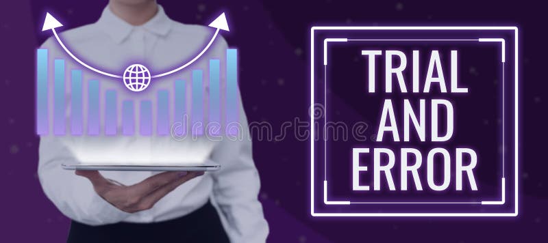 Text Caption Presenting Trial and Error. Internet Concept Lear ...