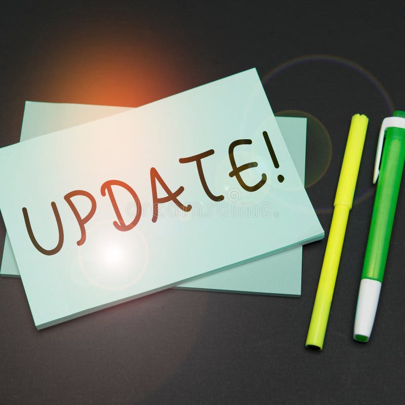 Inspiration Showing Sign Update. Concept Meaning Make Something More ...