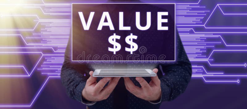 Inspiration Showing Sign Value Dolar. Concept Meaning the Worth of the ...