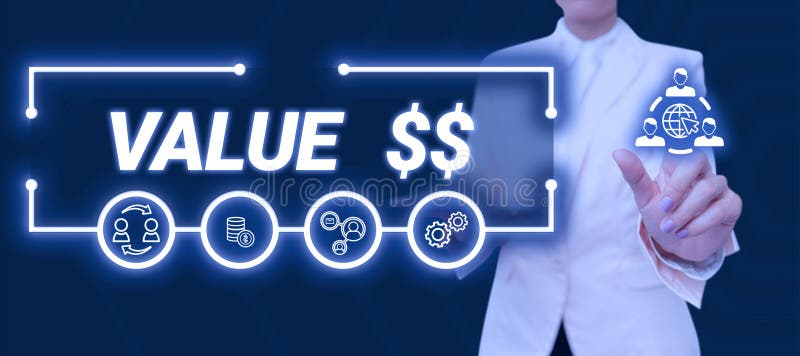 Inspiration Showing Sign Value Dolar. Internet Concept the Worth of the ...