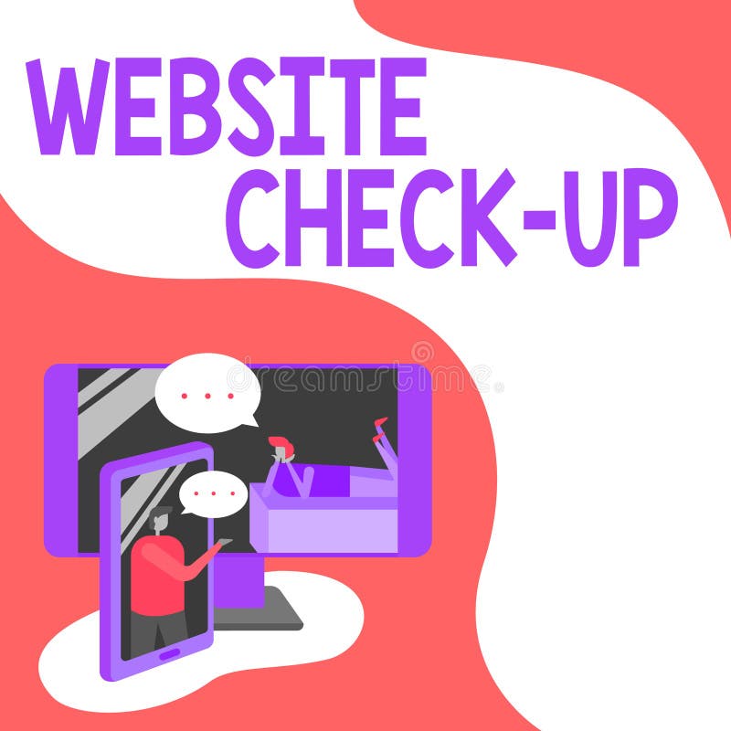 Inspiration Showing Sign Website Check Up. Internet Concept Website ...