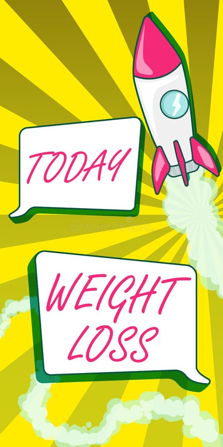 Text Sign Showing Weight Loss. Conceptual Photo Decrease in Body Fluid ...