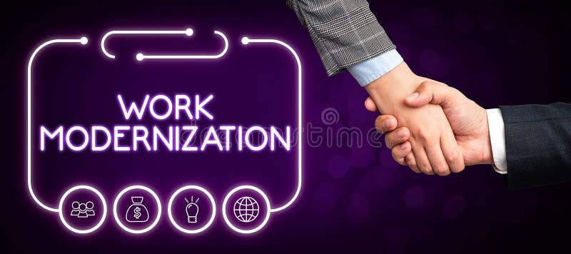 Inspiration Showing Sign Work Modernization. Business Idea Changing ...