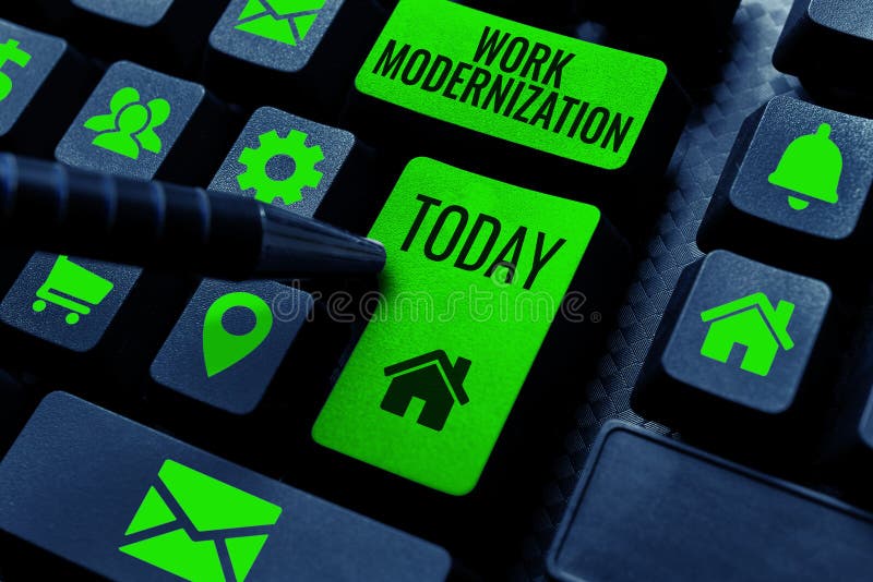 Inspiration Showing Sign Work Modernization. Conceptual Photo Changing ...