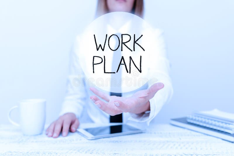 Text Sign Showing Work Plan. Business Overview Project To Be ...