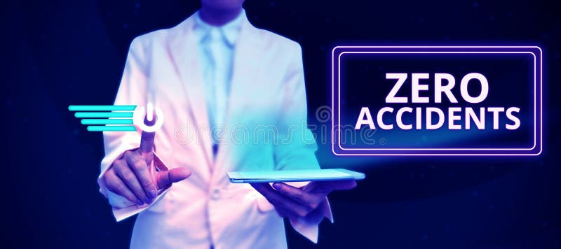 Inspiration Showing Sign Zero Accidents. Concept Meaning Important ...