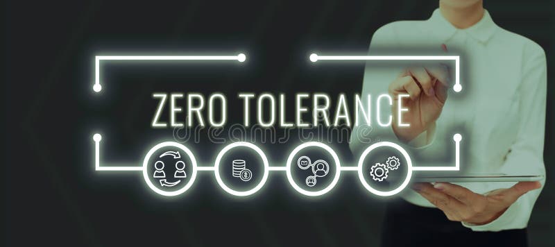 Inspiration Showing Sign Zero Tolerance. Concept Meaning Refusal To ...