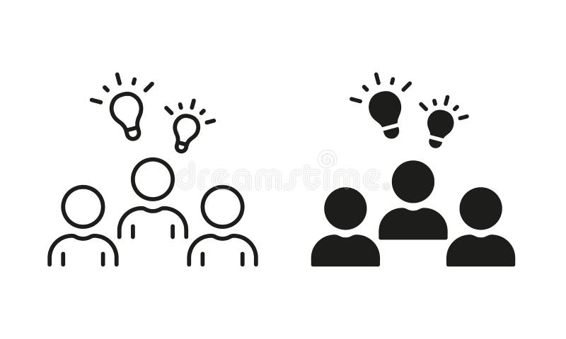 Inspiration, Creative Thinking Silhouette Icon. Lightbulb in Human Head ...