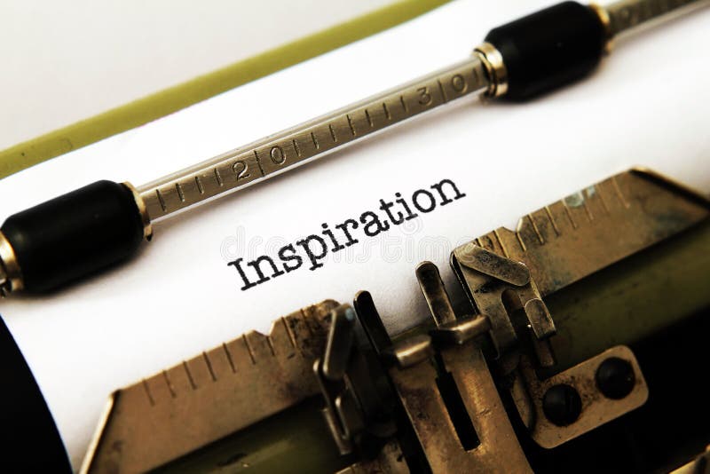 Inspiration Text on Typewriter Stock Photo - Image of close, typewriter ...