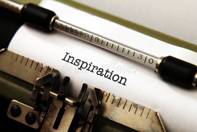 Inspiration Text on Typewriter Stock Image - Image of optimism ...