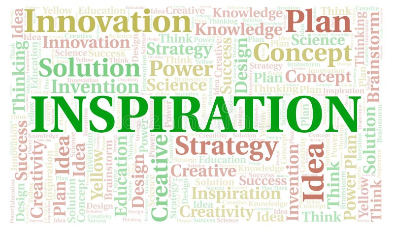 Inspiration Typography Word Cloud Create with the Text only. Stock ...
