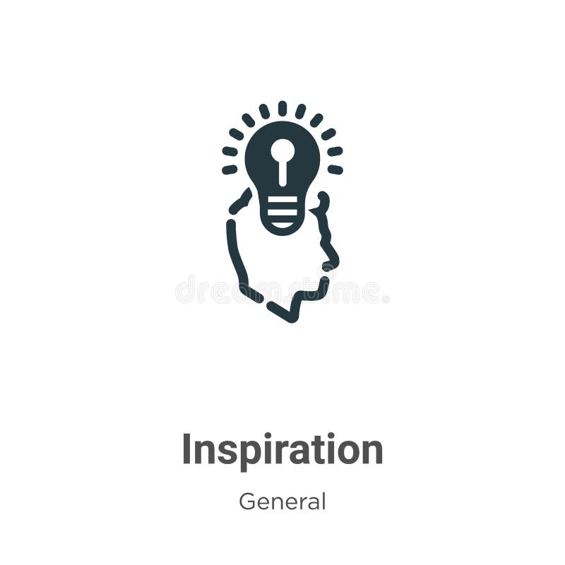 Inspiration Vector Icon On White Background. Flat Vector Inspiration ...