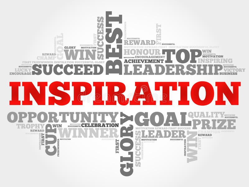 Inspiration word cloud stock illustration. Illustration of marketing ...