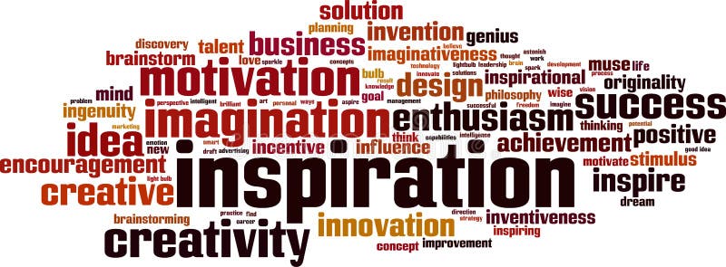 Inspiration Word Cloud stock illustration. Illustration of create ...
