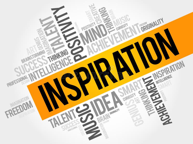 Inspiration word cloud stock illustration. Illustration of imagination ...