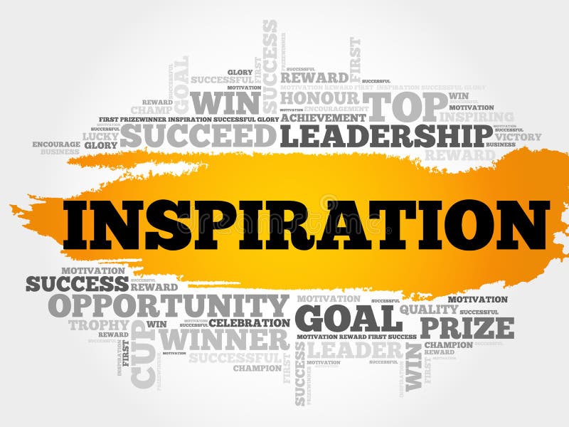 Inspiration word cloud stock illustration. Illustration of development ...