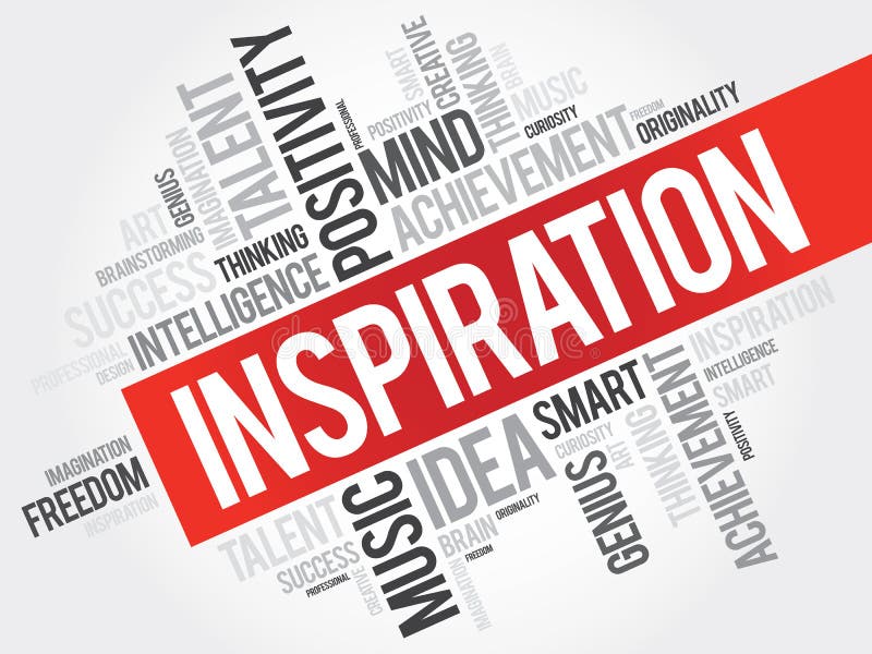 Inspiration word cloud stock illustration. Illustration of achievement ...