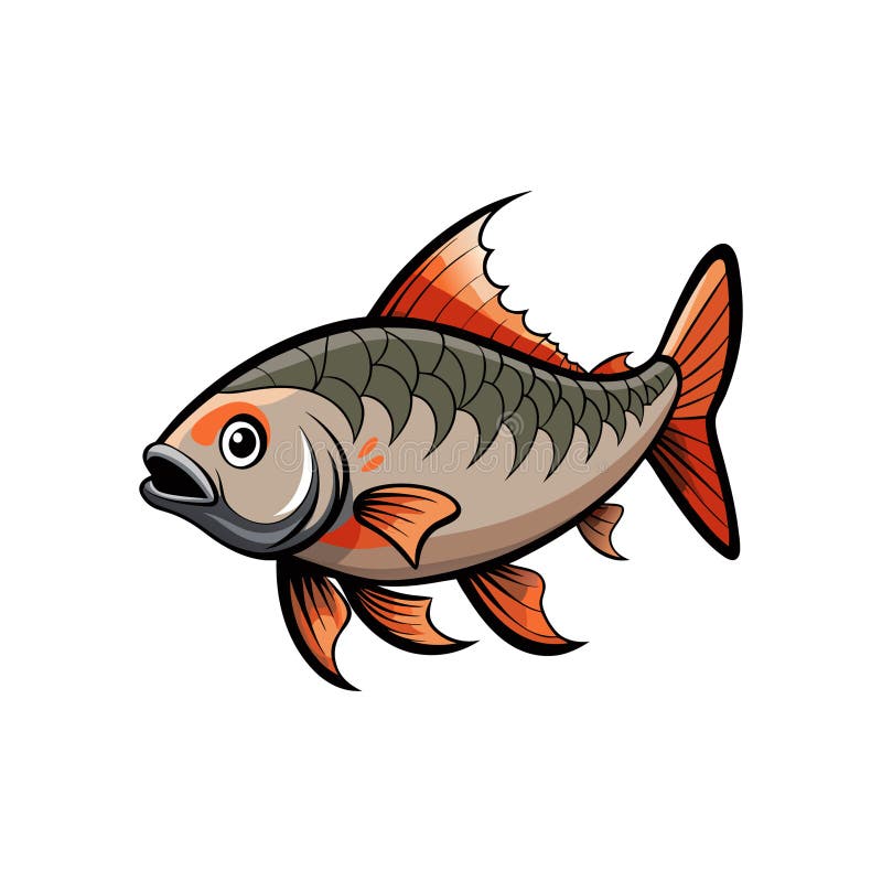 Inspirational Asian Carp Beautiful Artwork Stock Illustration ...