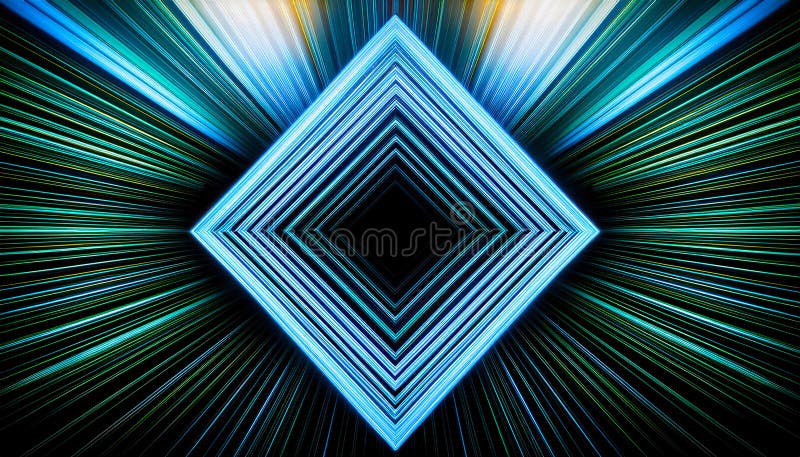 Inspirational Diamond Shape Created by Dynamic Motion Light Lines in a ...