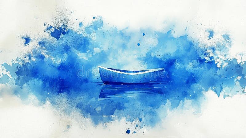 Inspirational Dreamy Blue Abstract Paint Background Stock Illustration ...