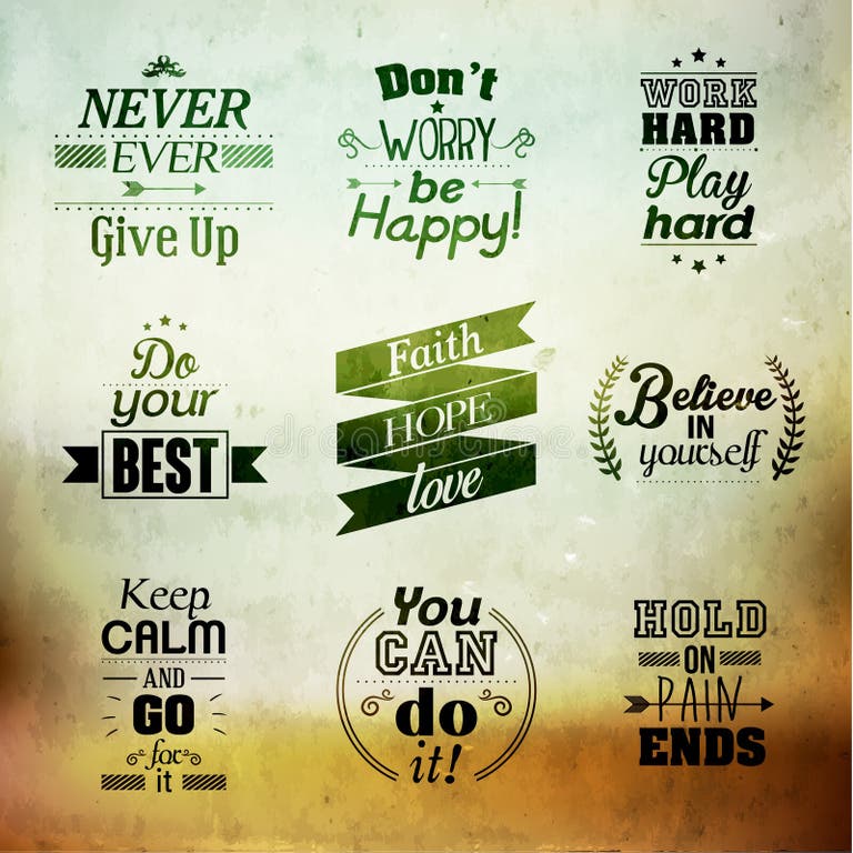Inspirational and Encouraging Quote Vector Design Stock Vector ...