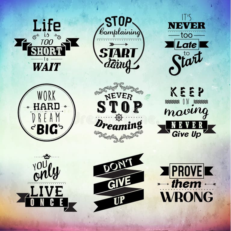 Inspirational and Encouraging Quote Vector Design Stock Vector ...