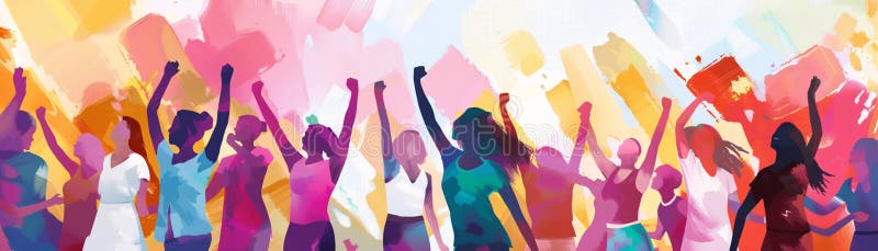 Inspirational Gathering of Women Showing Solidarity a Support for ...