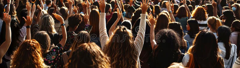 Inspirational Gathering of Women Showing Solidarity a Support for ...