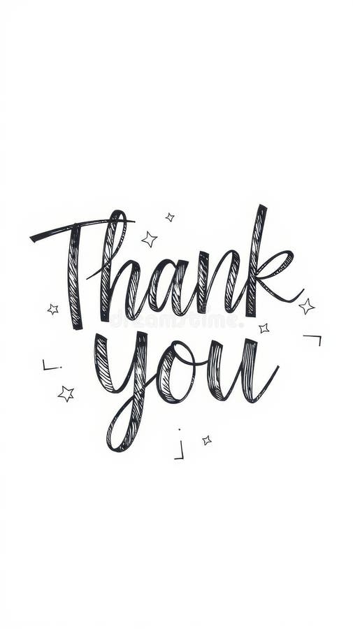 Inspirational Handwritten Thank You Note with Decorative Elements for ...