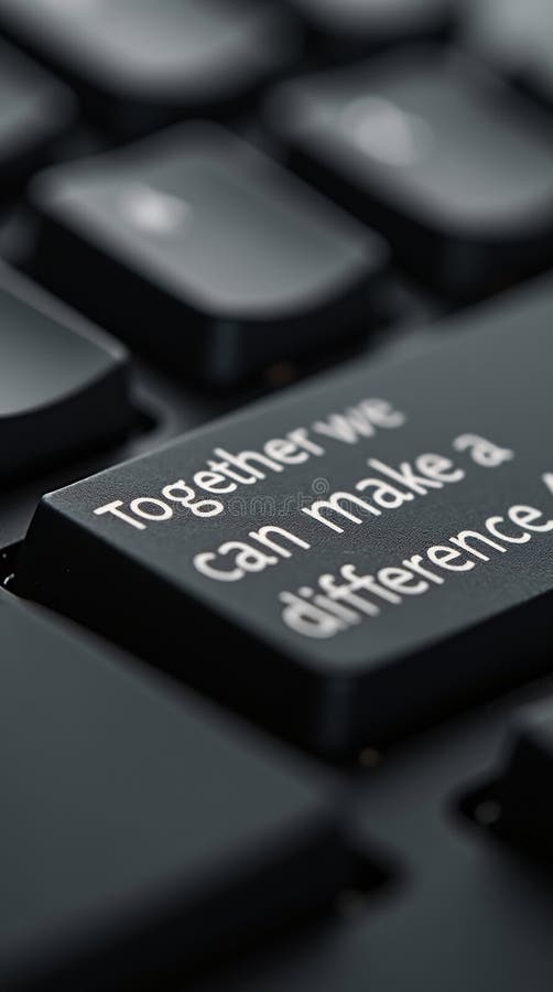 Inspirational Keyboard Key with Motivational Message Stock Illustration ...