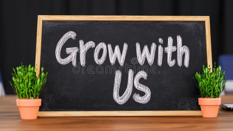 Inspirational Message of Growth Displayed on a Chalkboard, Symbolizing ...