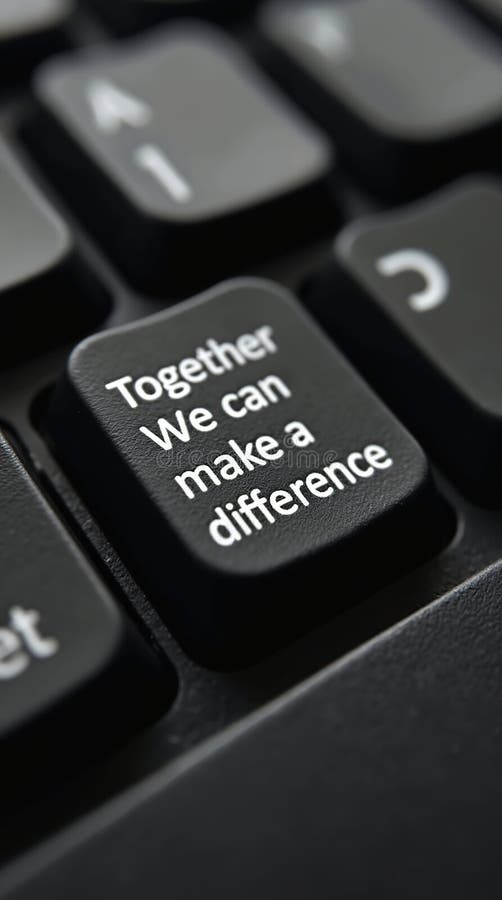 Inspirational Message on Keyboard Button for Team Motivation Stock ...