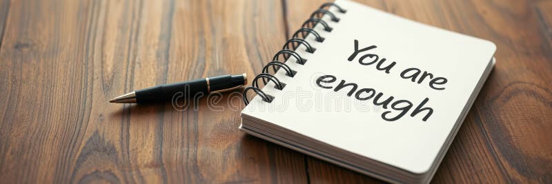 Inspirational Message Written on a Notepad with a Pen on a Wooden ...