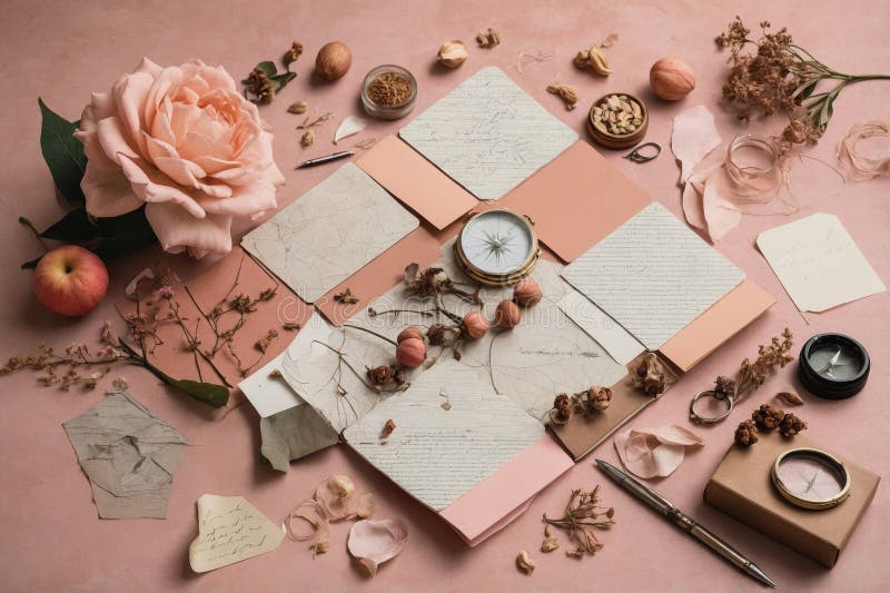 Inspirational Moodboard Collage: Hexagonal Tiles, Vintage Compass ...