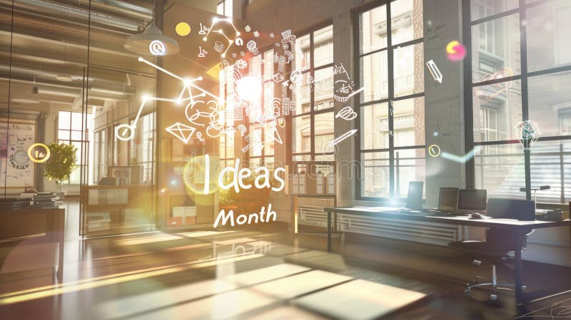 Inspirational Office Workspace with Creative Ideas Concept for ...