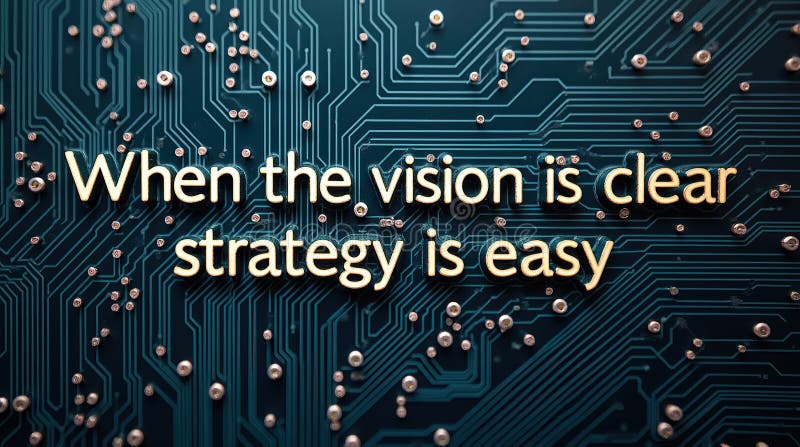 Inspirational Quote on Circuit Board for Technology and Strategy Stock ...