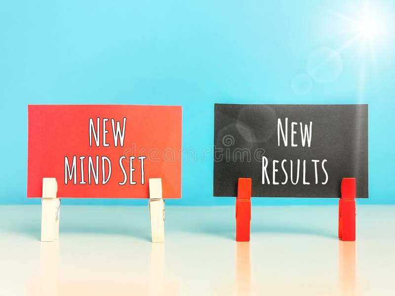 Inspirational Quote. New Mind Set New Results Stock Image - Image of ...