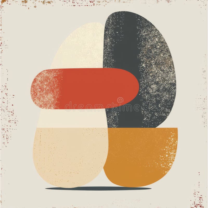 An Inspirational Quote with Overlapping Abstract Shapes in Earthy Tones ...