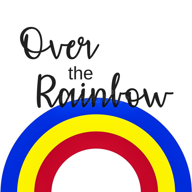 Somewhere Over the Rainbow Quote Stock Vector - Illustration of letter ...