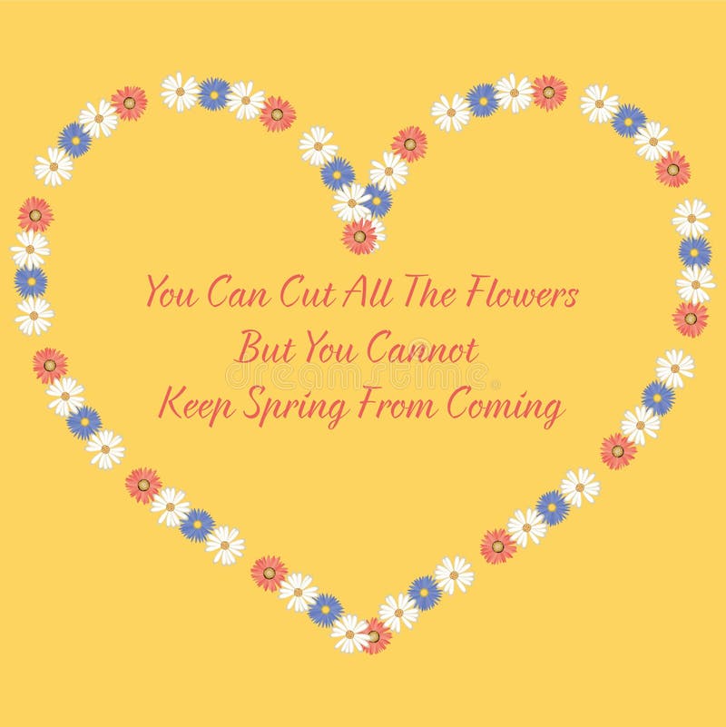 Inspirational Quote for Spring Stock Vector - Illustration of simple ...