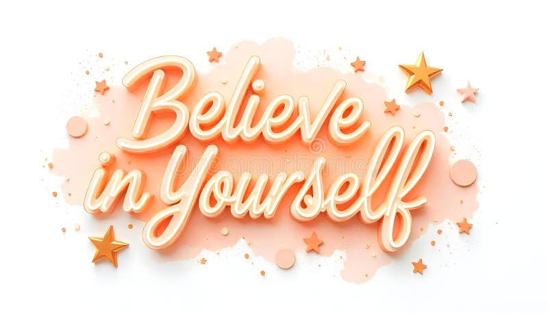 Inspirational Quote Typography Art Stock Illustration - Illustration of ...