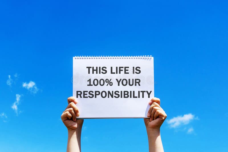 Hands Holding a Placard with Inspirational Quotes - this Life is 100 ...