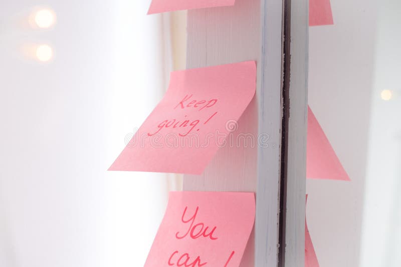 Inspirational Quotes on Pink Sticker on the Mirror,handwriting Text ...
