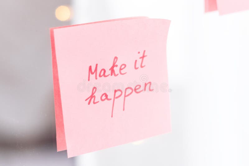 Inspirational Quotes on Pink Sticker on the Mirror,handwriting Text ...