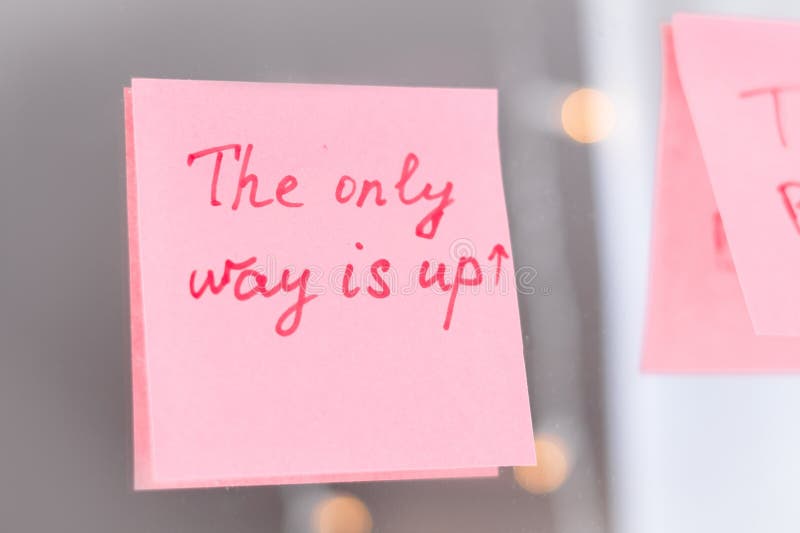 Inspirational Quotes on Pink Sticker on the Mirror,handwriting Text ...