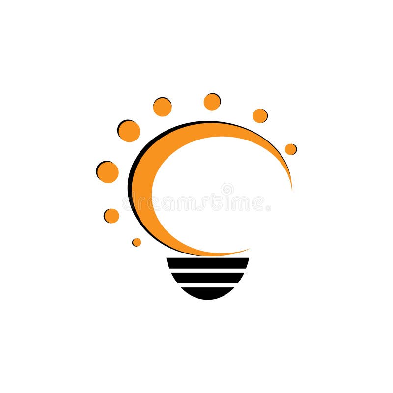 Inspirational and Simple Creative Bulb Logo Design Stock Illustration ...