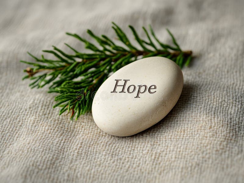 Inspirational Stone with Engraved Hope Message for Mindfulness and ...